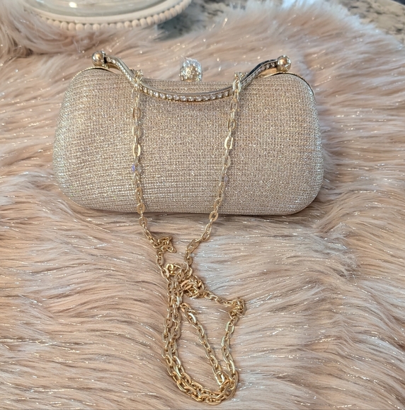 Bags | Elegant Gold Evening Clutch | Poshmark